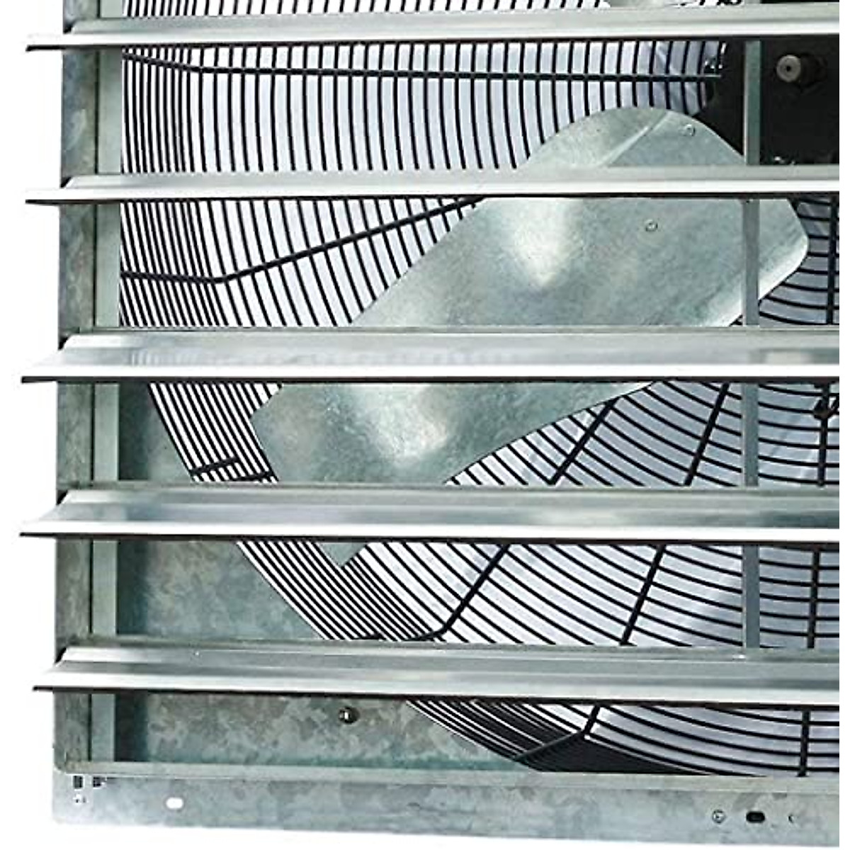 Iliving - 36" Wall Mounted Shutter Exhaust Fan - Automatic Shutter - Single Speed - Vent Fan For Home Attic, Shed, or Garage Ventilation, 6128 CFM, 9000 SQF Coverage Area, Silver (ILG8SF36S)