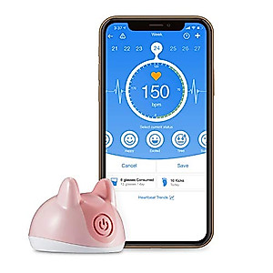 Roo Prenatal Heartrate Monitor – Portable, no Gel or Wires, Safe Bluetooth Technology – Listen, Track and Share Your Baby’s Heart Rate at 20 Weeks