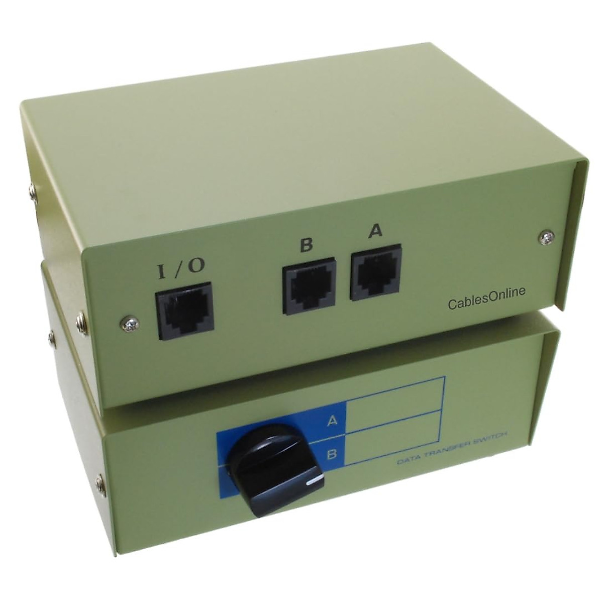 CablesOnline 2-Way A/B RJ45 Metal Rotary Manual Switch Box (SB-034)