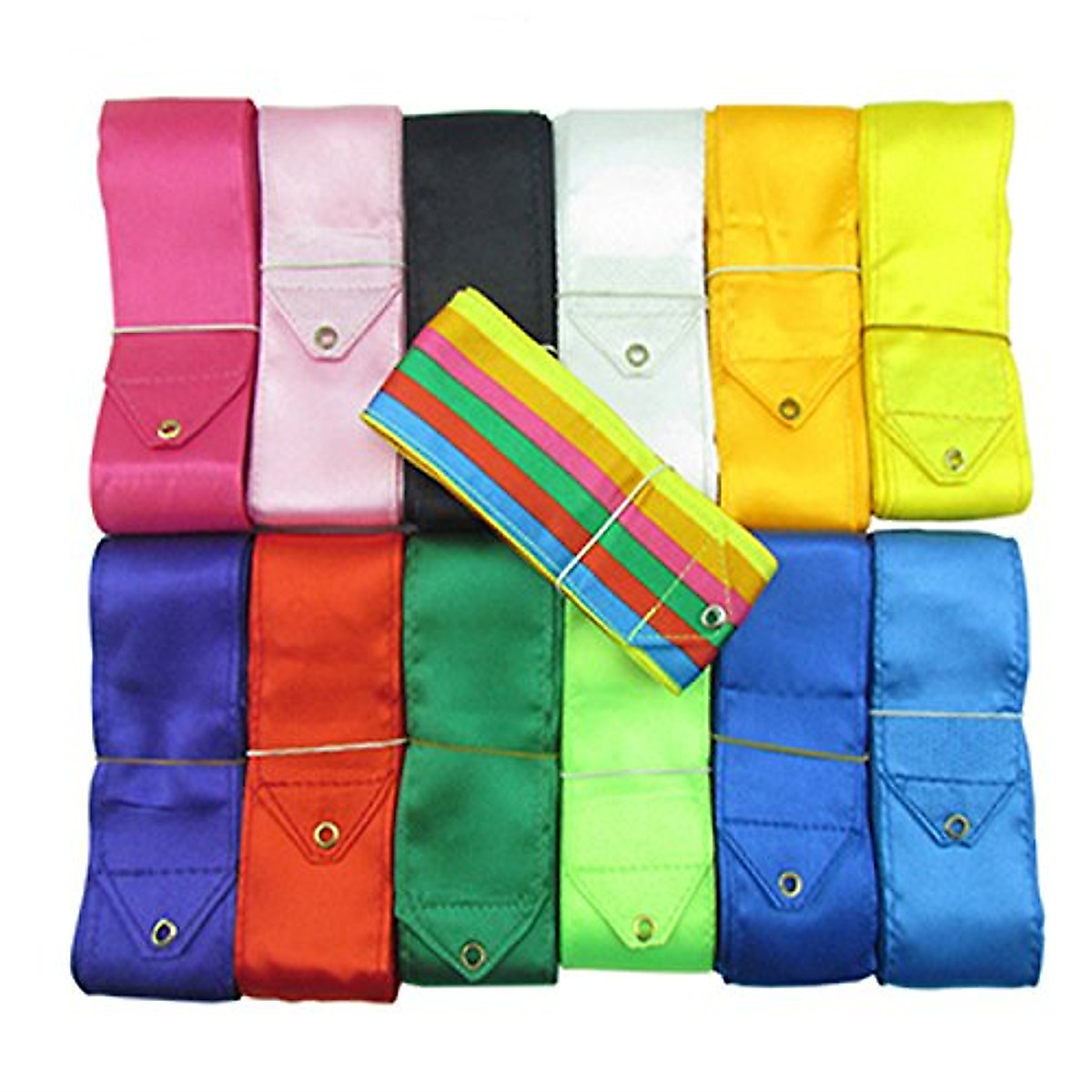 Smartlife15 10 Colors Gymnastic Dance Ribbon Streamer 4M Dancing Baton Gym Rhythmic Ribbons with Wand Art Artistic Gymnastics Ballet Twirling Rod Stick for Women Girls Kids