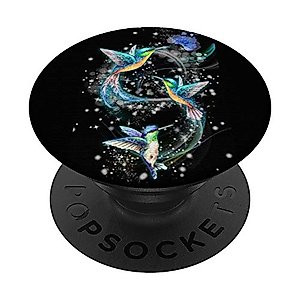 Awesome hummingbird flying art PopSockets PopGrip: Swappable Grip for Phones & Tablets