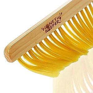 Honey Keeper 14-Inch Bee Hive Brush with Wooden Handle - Beekeeping Tool for Beekeepers