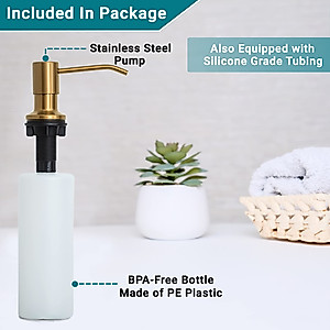 Strictly Sinks Liquid Soap Dispenser - Stainless Steel Dish Soap Dispenser, Refillable Kitchen Soap Dispenser for Kitchen Sink, Soap Dispenser Bottle with Stainless Steel Pump