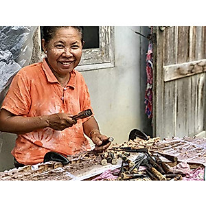 Bohemian King Size Bed Headboard Farmhouse Dark Wood Craft Wooden Wall Art Panels Hand Crafted from Northern Thailand 72x72 Inches