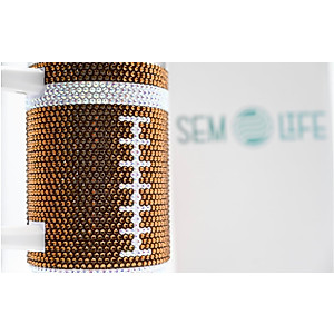 SEM LIFE 40 Oz Rhinestone Bling Tumbler Cup with Handle and Straw (FOOTBALL), Stainless Steel and Double Wall Insulated, Stand Out and Shine at Parties, Ball Games, Tailgating, Office, Daily Life