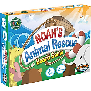 Jumping High Five Noah’s Animal Rescue! Cooperative Noah’s Ark Bible Story Board Game for Kids Ages 4+, No Reading Required and Easy to Learn