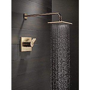 Delta Faucet Vero 14 Series Single-Function Shower Trim Kit with Single-Spray Touch-Clean Rain Shower Head, Champagne Bronze T14253-CZ (Valve Not Included)