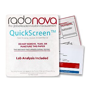 Radonova QuickScreen Home Radon Test Kit - Short Term Charcoal Radon Detector (2-4 Days) Reliable Accurate Readings - EPA Approved Radon Home Test - Lab Analysis Included - Unavailable in New Jersey