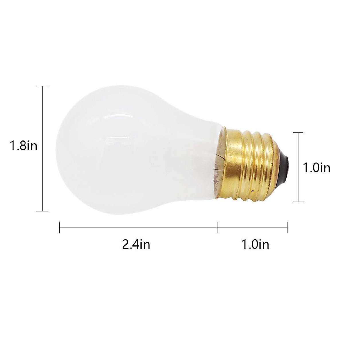 AMI PARTS 8009 Bulb 40w 130v E26 Replacement Light Specially Designed to Withstand Extreme Temperatures Often Used to Light The Inside of Refrigerators and Ranges (2pcs)