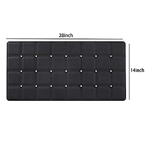 Webos Foldable Non Slip Silicon Bath Mat Bathtub mat Shower mats no Suction Cups for Textured Tub and Reglazed Tub(Foldable - Black, 28-inch x 14-inch)