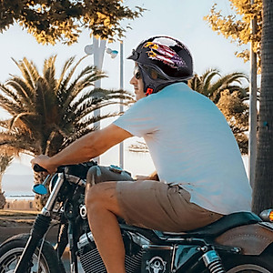 Cartman Cruiser Scooter Motorcycle Half Face Helmet, Patriotic Eagle USA Graphics, DOT Approved for Bike Scooter ATV UTV Chopper, Large