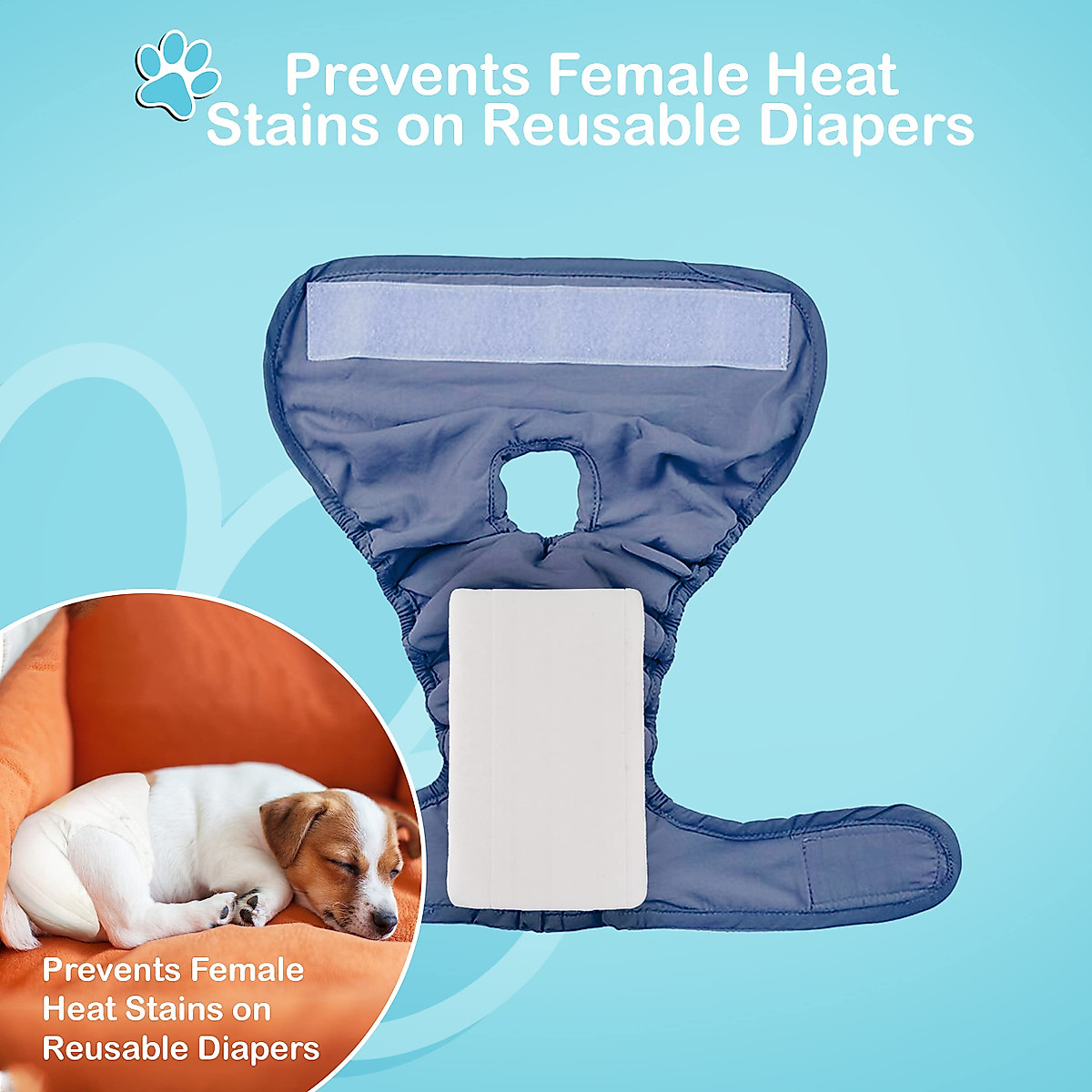 Cloverooke 100ct Extra Small Dog Diaper Liners, Disposable Absorbent Hygiene Pad for Female Heat, Booster Pad for Urinary Incontinence, Male Wrap Inserts.