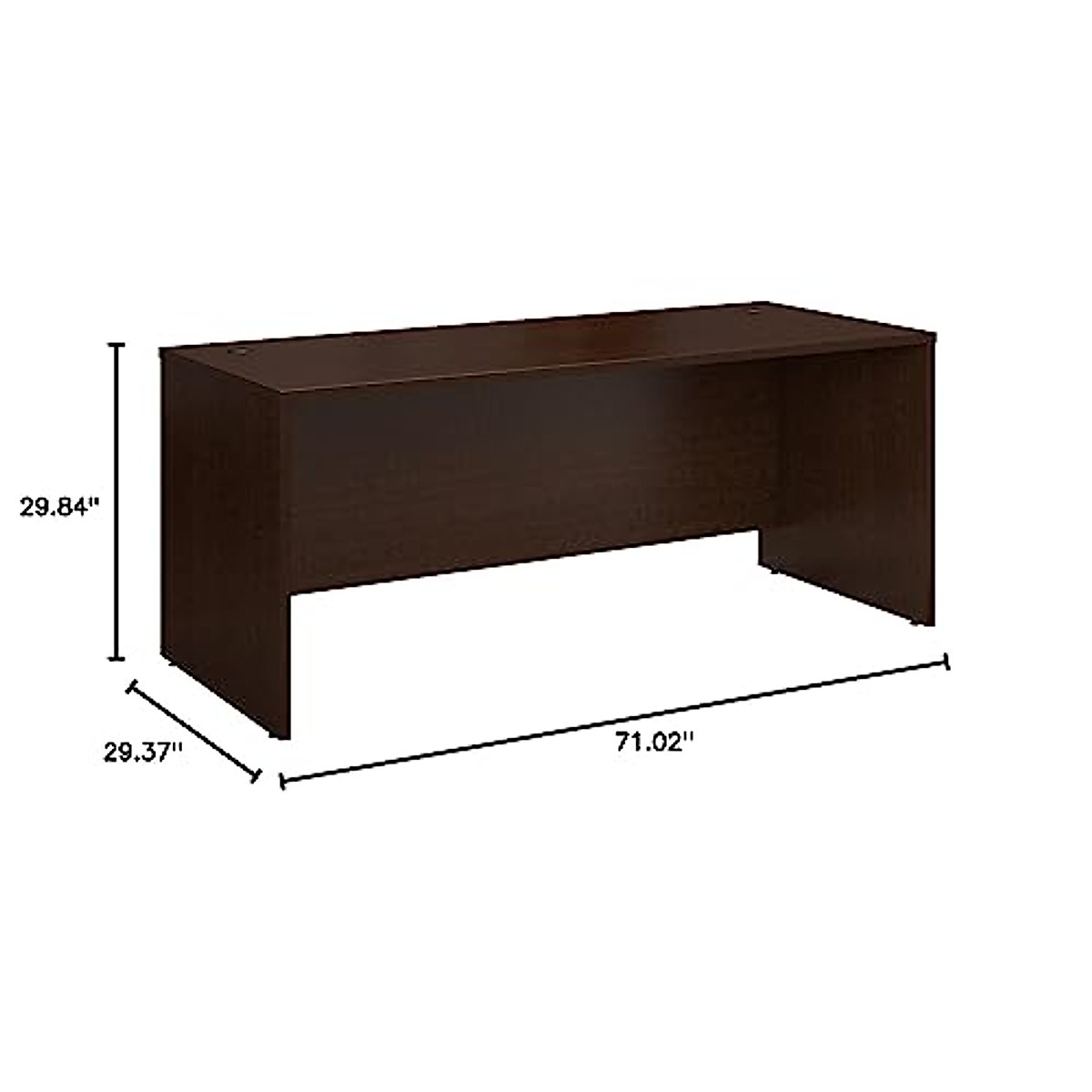 Bush Business Furniture Desk, 72W x 30D, Mocha Cherry