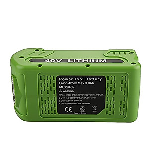 Powilling 40V 3.0Ah Replacement Lithium Battery for GreenWorks 29462 Battery GreenWorks 40V G-MAX Power Tools 29252 20202 22262