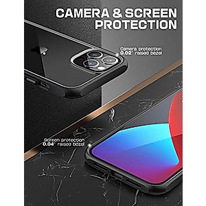 SupCase Unicorn Beetle Style Series Case Designed for iPhone 12 Pro Max (2020 Release) 6.7 Inch, Premium Hybrid Protective Clear Case (Black)
