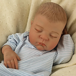 CHAREX Realistic Reborn Baby Dolls 18 Inch Remi Newborn Baby Doll Boy Lifelike Baby Doll Soft Silicone Hand-Made Real Life Baby Doll for Age 3+