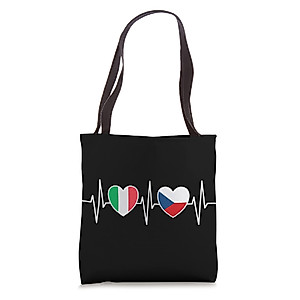 Italy And Czech Republic Czech Republic Flag Flags Tote Bag