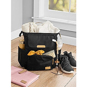 Simple Joys by Carter's Everyday Diaper Backpack, Black, One Size