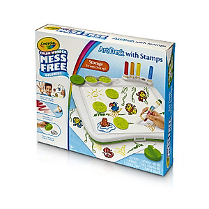 Crayola Color Wonder Mess Free Art Desk with Stamps, 20+ Pieces, Kids Toys