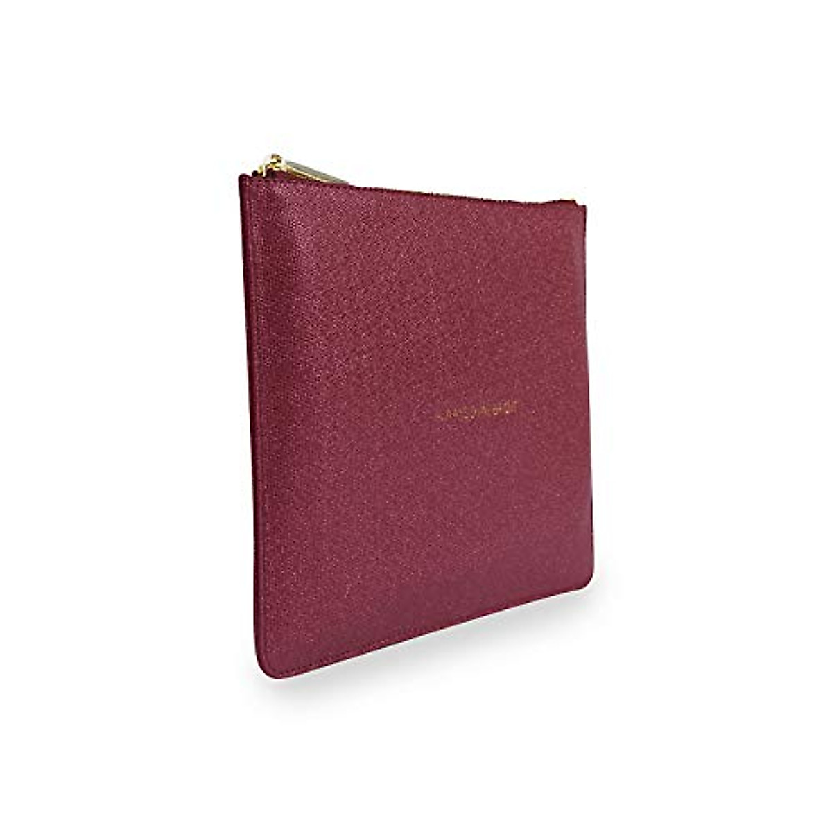 KATIE LOXTON Always Shine Bright Womens Medium Vegan Leather Clutch Perfect Pouch Red Shimmer