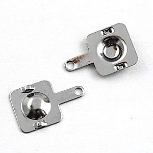 Youliang 50pcs AAA Environmental Protection Battery Positive-Negative Conversion Contact Spring Nickeling Plate 10x9mm