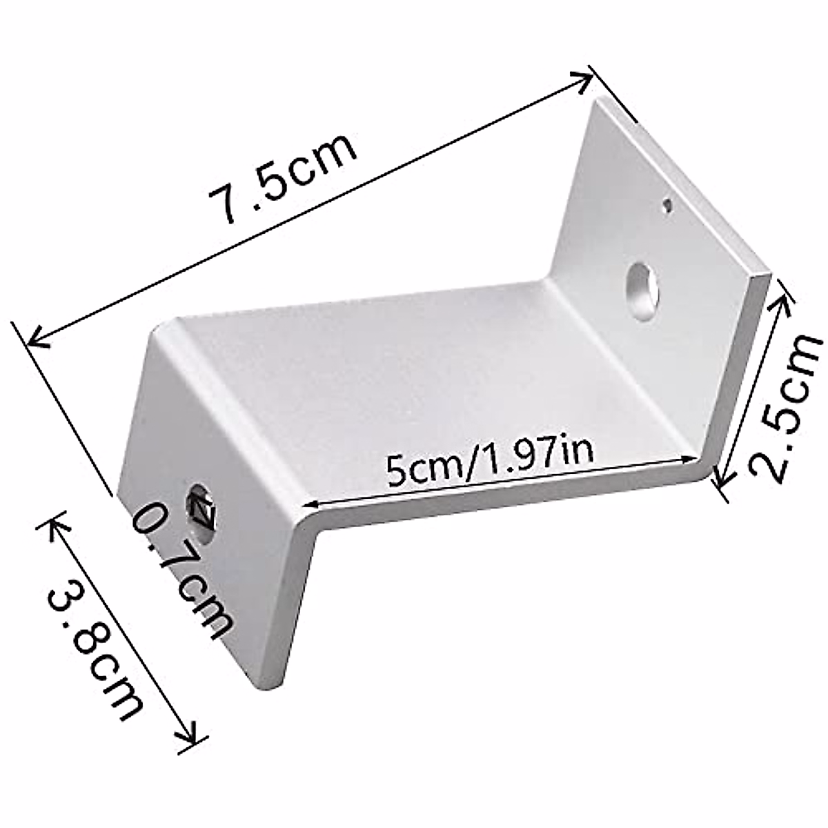 F-ber 1 Set (4pcs) Solar Panel Mounting Hardware Z Type Bracket Aluminum W/Stainless Bolt for RV Boat Off Grid 38mm Width Solar Panels (49*38*25mm/1.93"*1.5"*0.98")