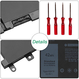 Ouside 93FTF Laptop Battery Compatible with DELL Latitude 5280 5480 5580 5590 5490 5288 5290 5488 E5280 E5480 E5580 E5490 E5590 E5290 Precision 15 3520 3530