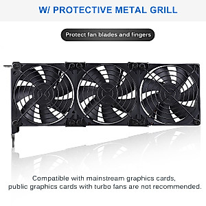 GDSTIME Graphic Card Fans, PCI Slot 3 x 90mm 92mm Fans, Graphics Card Cooler, Video Card Cooler, VGA Cooler