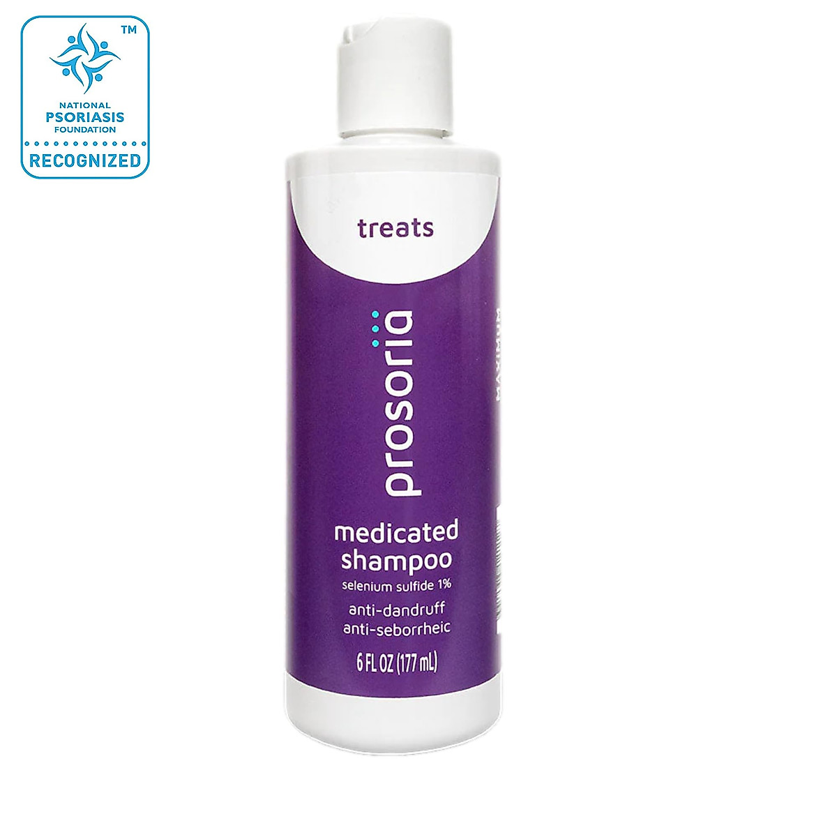 Prosoria Medicated Shampoo Relieves and Prevents Flaking, Scaling, Dry, Itchy Scalp Psoriasis Symptoms and Dandruff while Revitalizing and Moisturizing Scalp and Hair. Maximum Strength 6oz bottle