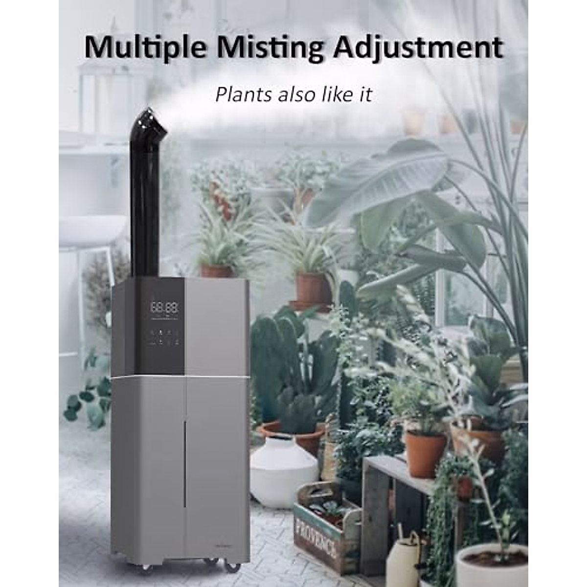 Humidifier Large Room, LACIDOLL 26L/6.8Gal Whole House Humidifiers for Home 3000 sq.ft, 3000ml/H Cool Mist Humidifier Baby, Top Fill Humidifiers for Bedroom Plant with 360° Nozzle & Extension Tube