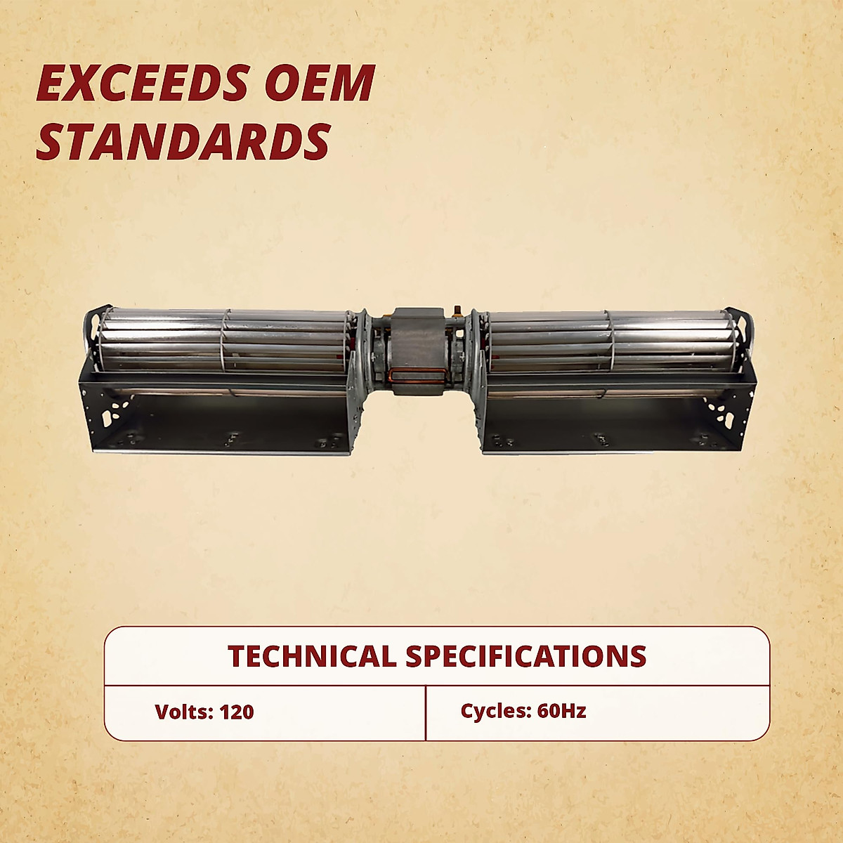 Harman 1-00-29145 Convection Fan Distribution Room Air Blower Fan Fits XXV, XXV-TC, P35 Insert, Accentra Cast Part 3-21-29045 1-10-29145