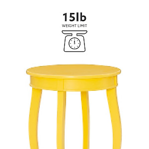 Powell Furniture Powell Round Shelf, Yellow Table