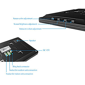 AMOCAM 8 Units Apartment Intercom System, Video Intercom Video Door Phone Kit, HD Camera 7" Monitor with ID keyfobs Unlock for 8 Household or Office