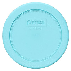 Pyrex (6 7202 Glass Bowls & (6) 7202-PC Turquoise Lids
