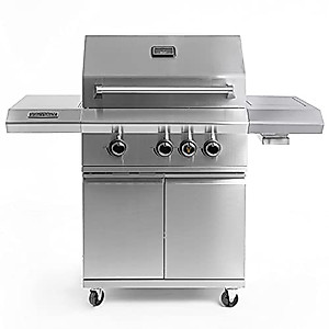 Victory 3-Burner Propane Gas Grill With Infrared Side Burner - BBQ-VCT3BSB-LP