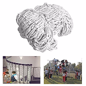 Anti-Fall Stair Nets Fence Nets Baby Safety Net, Stairs Balcony Anti-Fall Net Window Protection Net Outdoor Development Training Climbing Net Bar Garden Decoration Net Hanging Clothes Net White Rope