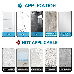 Thideewiz 4 Pcs 2.76x 7.78 Inch Transparent Waterproof Adhesives for Shower Caddy