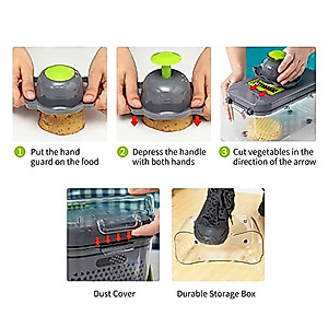 Chopper Vegetable Cutter 22-in-1, Mandoline Slicer with 13 Blades, with Container | Cutter | Egg Slicer | Cheese Grater | Veggie Dicer | Onion Mincer Chopper