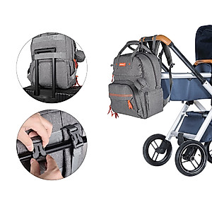 AOMAY Baby Diaper Bag Backpack for Mom, Multifunction Nappy Changing Bags, Waterproof, Travel, Maternity, Large Capacity (Strap)
