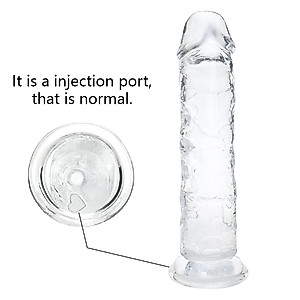 Umania 10 * 1.9 Inch Big Dildo for Sex Women Realistic, Body-Safe Material Lifelike Large Penis with Strong Suction Cup for Hands-Free Used for Women or Men