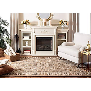 SAFAVIEH Anatolia Collection 8' x 10' Dark Grey / Brown AN558A Handmade Traditional Oriental Premium Wool Area Rug