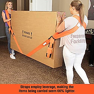 Forearm Forklift Shoulder Harness - Classic Model - Lift and Move Furniture, Appliances, Supports pcs up to 800 lb. Moving Strap Set, 2 Harnesses and 2 Classic Length Straps, 1-Orig Pack, Urban Camo