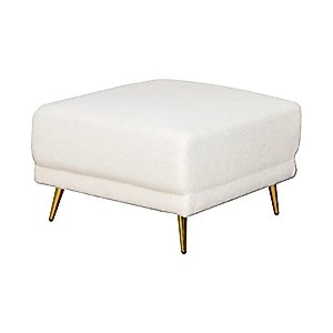 Modular Sectional Sofa Customizable Sherpa Fabric with Ottoman for Living Room