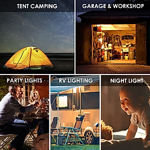 Onite USB Light, Camping Gear or Accessories, LED Camping Lights, Also for Garage Warehouse Car Truck Fishing Boat Outdoor Tent Emergency Light or Lantern, WarmWhite