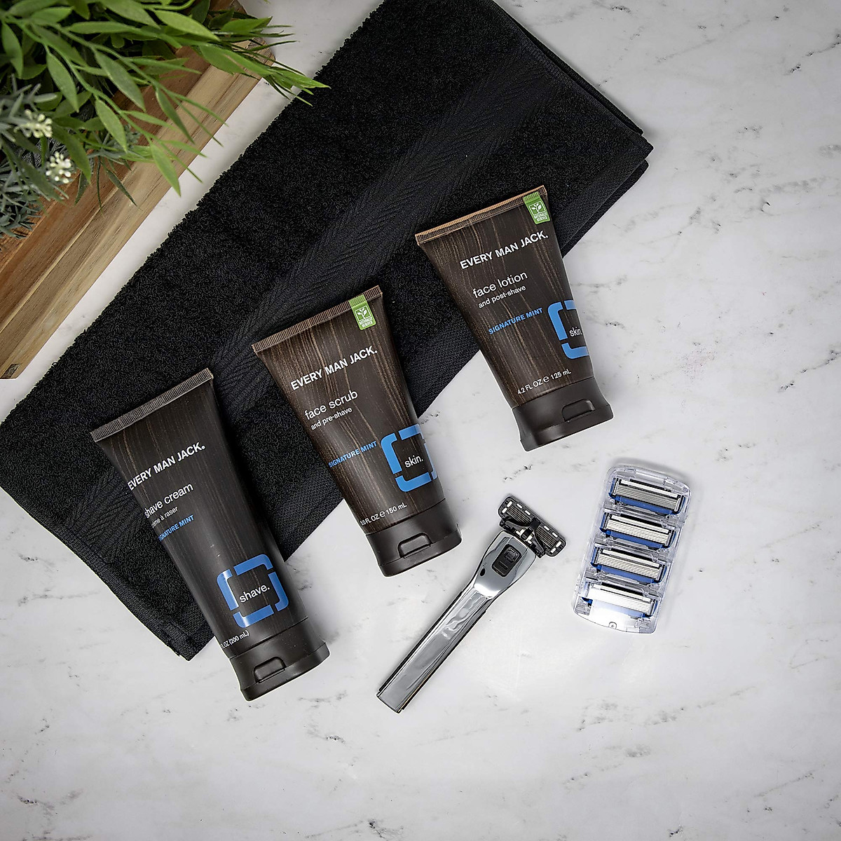 Every Man Jack Face Scrub, Natural Menthol, Signature Mint, 5 Fl Oz