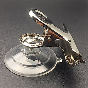 JZMYXA Suction-Cup Clip, Plastic Round Suction Cup Clip Advertising Pop Display Holder Stand Clamp Set of 8