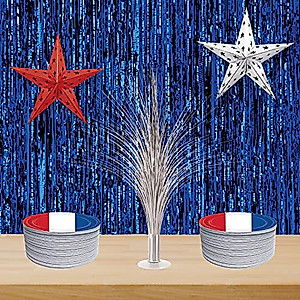 Beistle 2 Piece Plastic Metallic Silver Spray Centerpieces For Happy New Year Decorations, Awards Night Tableware, Birthday Party Supplies, 19"