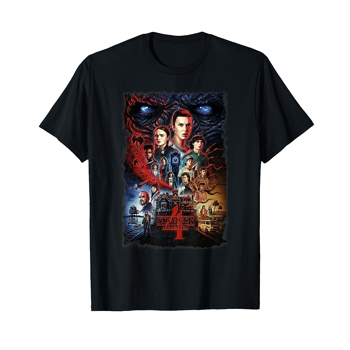 Stranger Things 4 Full Cast Poster T-Shirt