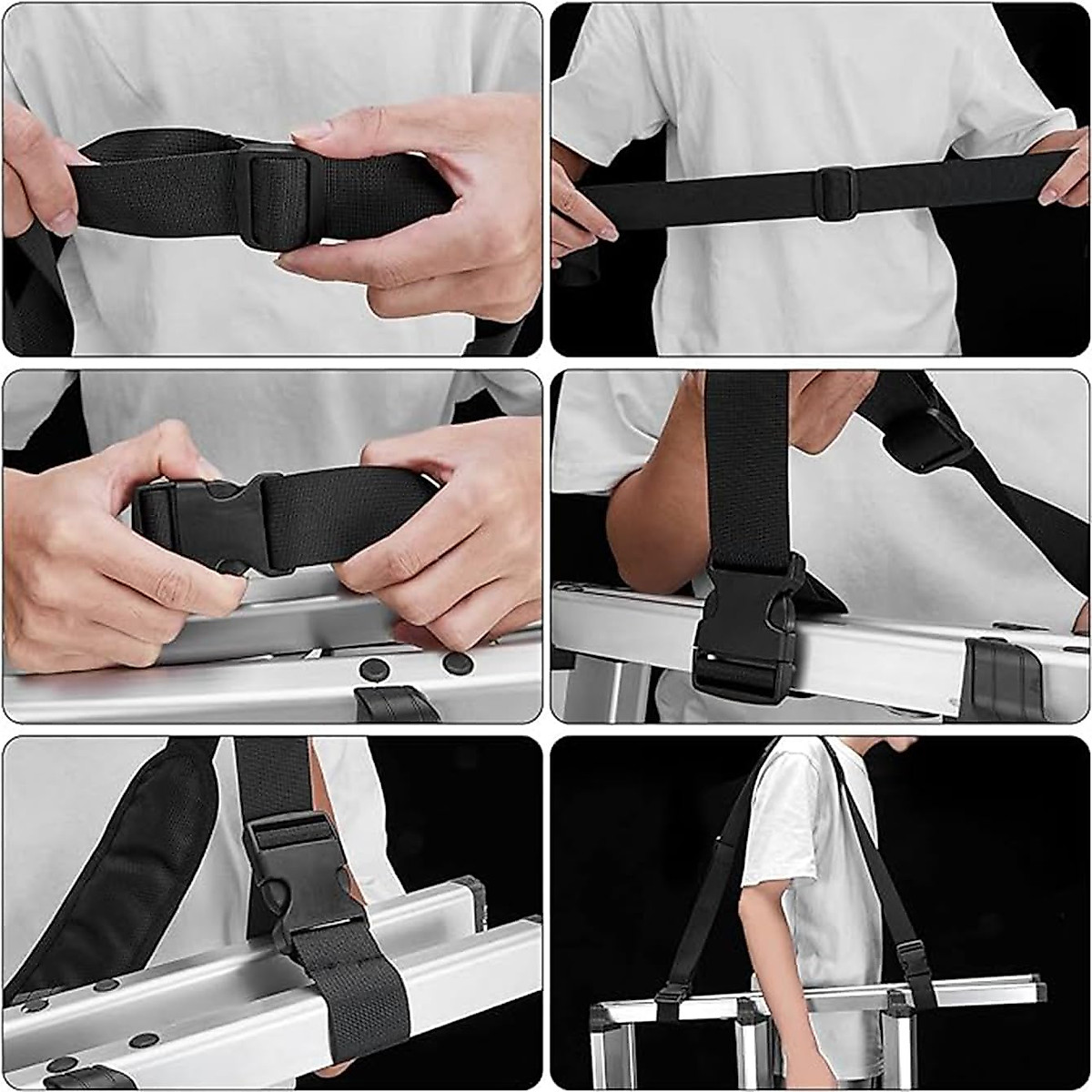 MOPHOEXII 2 Pack Scooter Strap，Adjustable Kick Scooter Straps and Extra-Thick Anti-Slip Shoulder, Kick Scooter Carrying Strap for Beach Chair, Balance Bikes,Kids Bike,Foldable Bikes,Ski Board