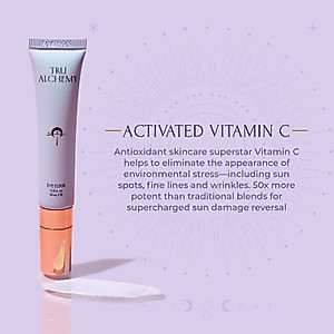 Tru Alchemy Eye Elixir Cooling Eye Treatment Cream - Dark Circle Eye Cream for Puffiness and Bags Under Eyes - Caffeine, Hyaluronic Acid, Vitamin C